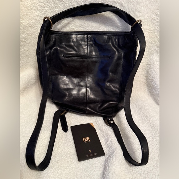 Frye | Bags | Frye Black Leather Backpack | Poshmark